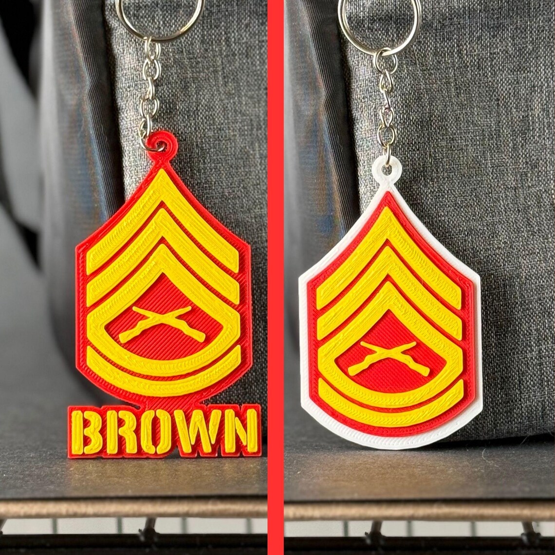 Personalized USMC Gunnery Sergeant Keychain, Marines PCS Gifts, Gysgt ...