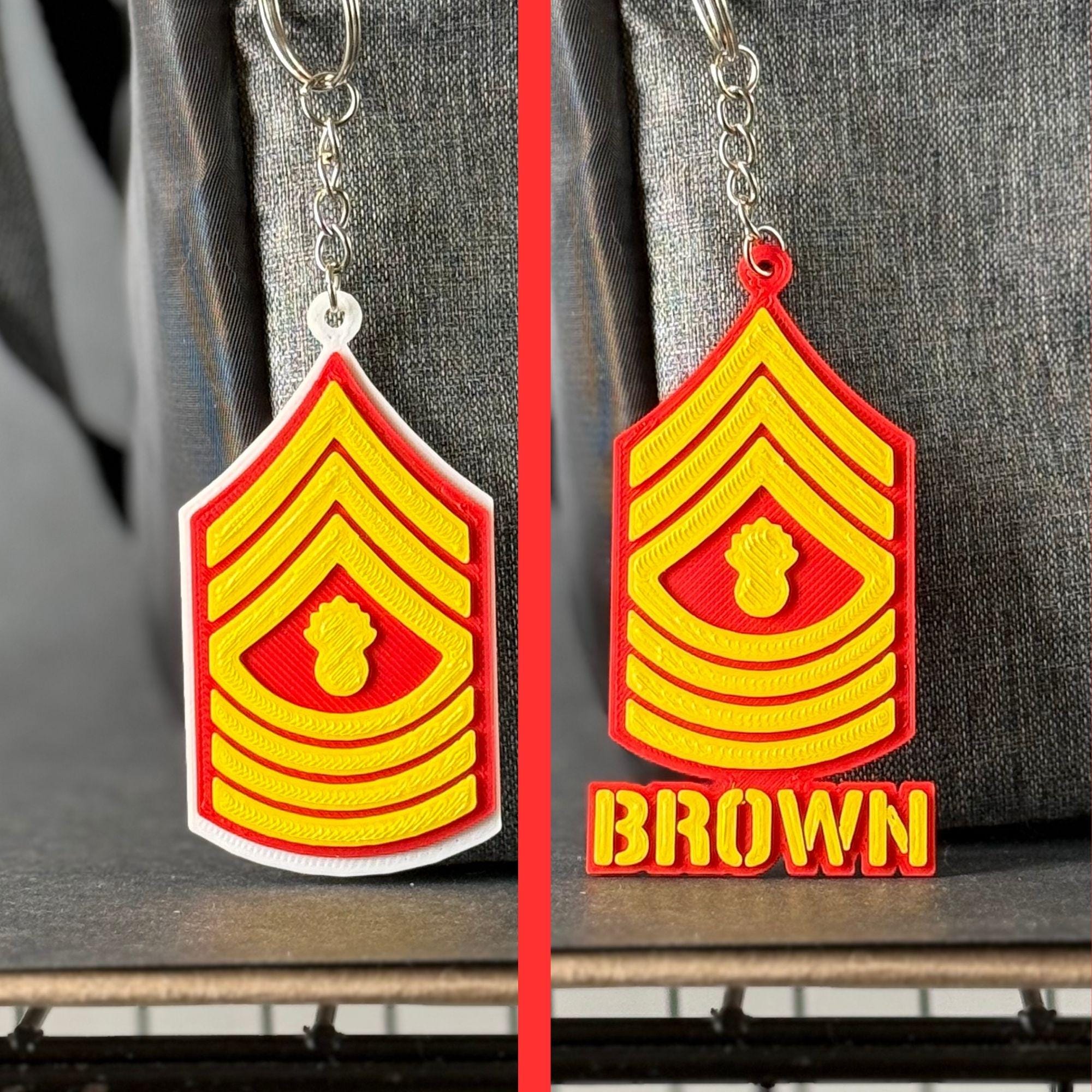 Personalized Mgysgt Keychain, Master Gunnery Sergeant Keychain, Marine ...