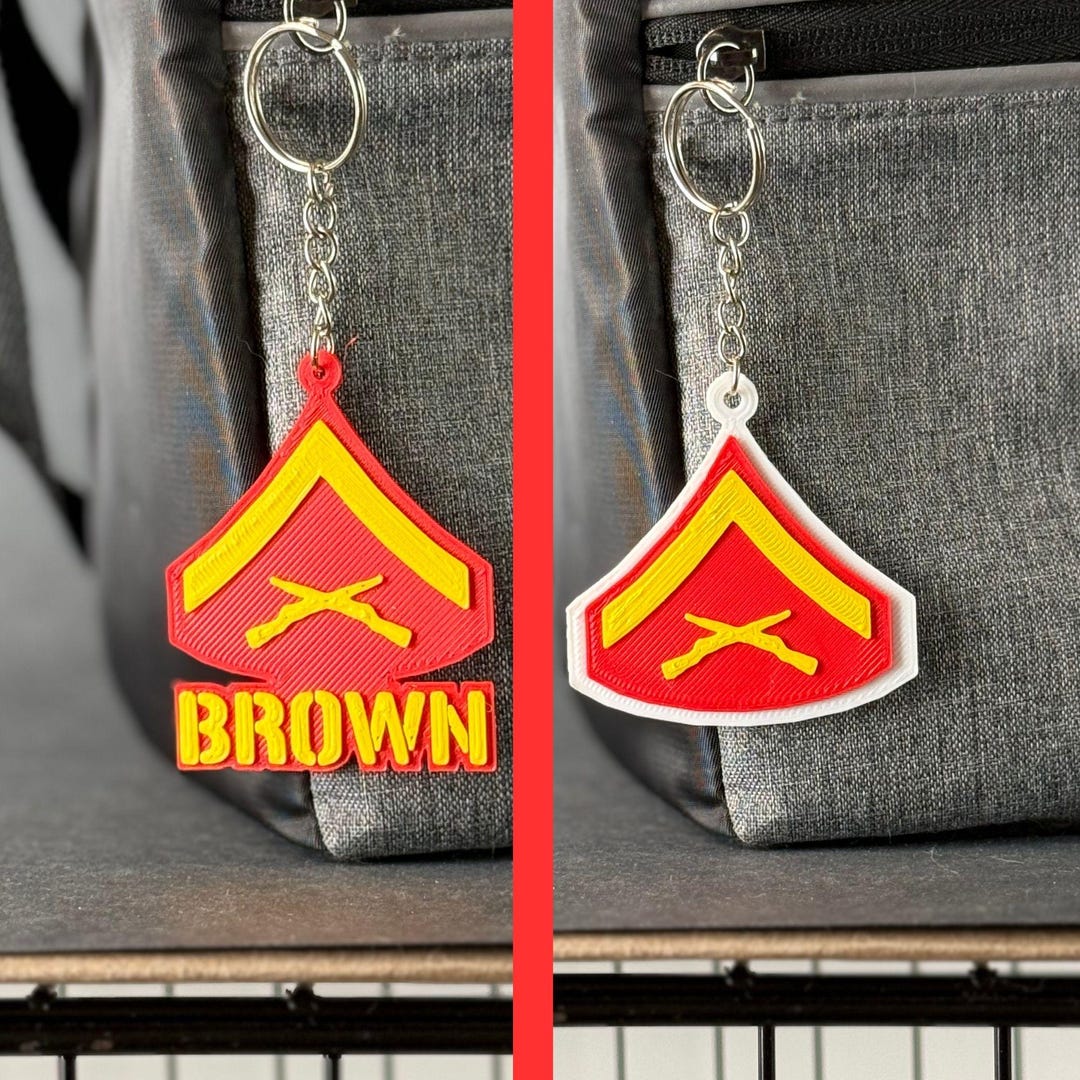 USMC Lance Corporal Rank Keychain, Lcpl Keychain, Lance Corporal ...