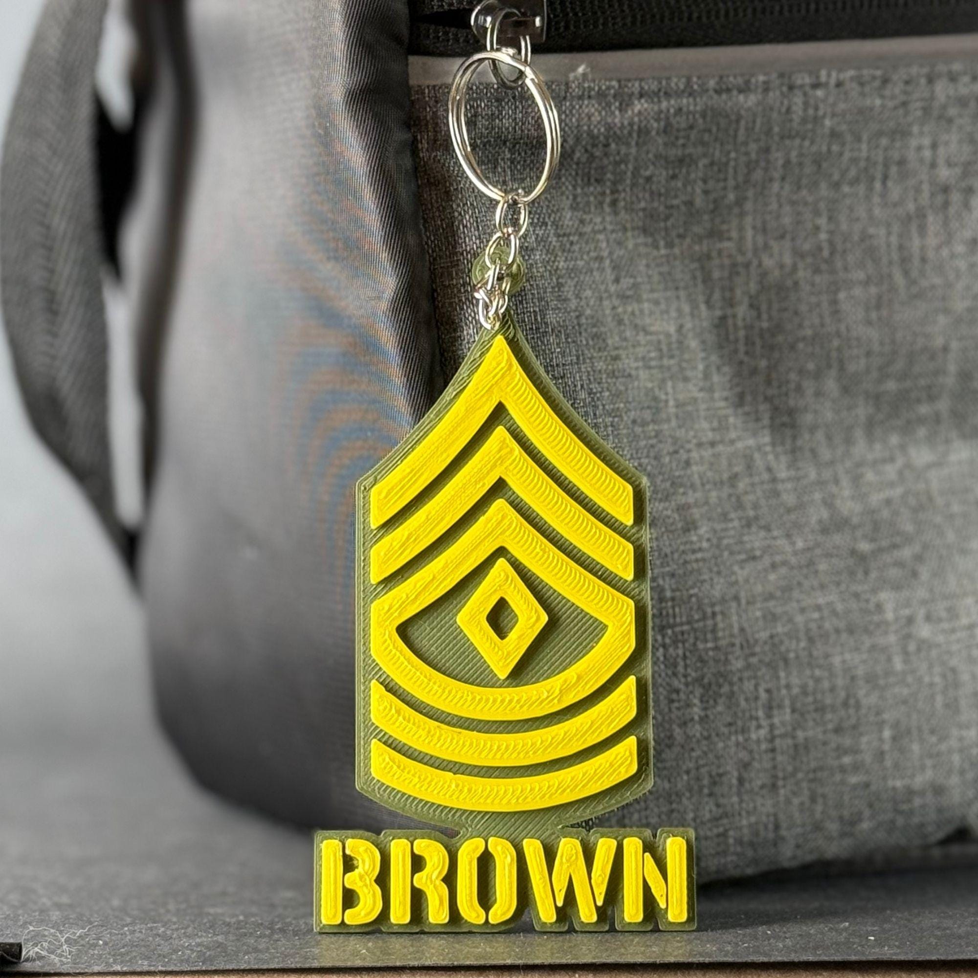 Personalized 1SG Keychain, Army First Sergeant Keychain, 1SG Keychain ...
