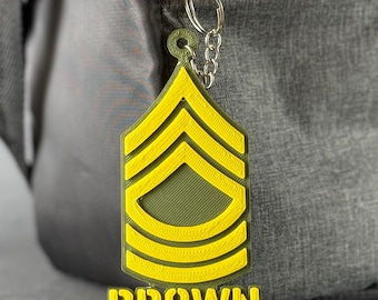 Personalized Army Master Sergeant Rank Plaque, MSG Desk Name Plate ...