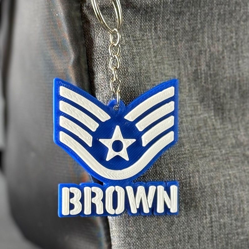 Ssgt Keychain, Personalized USAF Staff Sergeant Keychain, Airforce ...