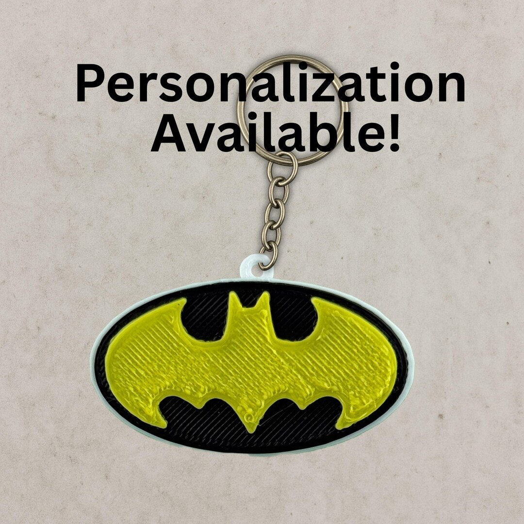 Personalized Batman Keychain, Customized Keychain, Custom Keyring ...
