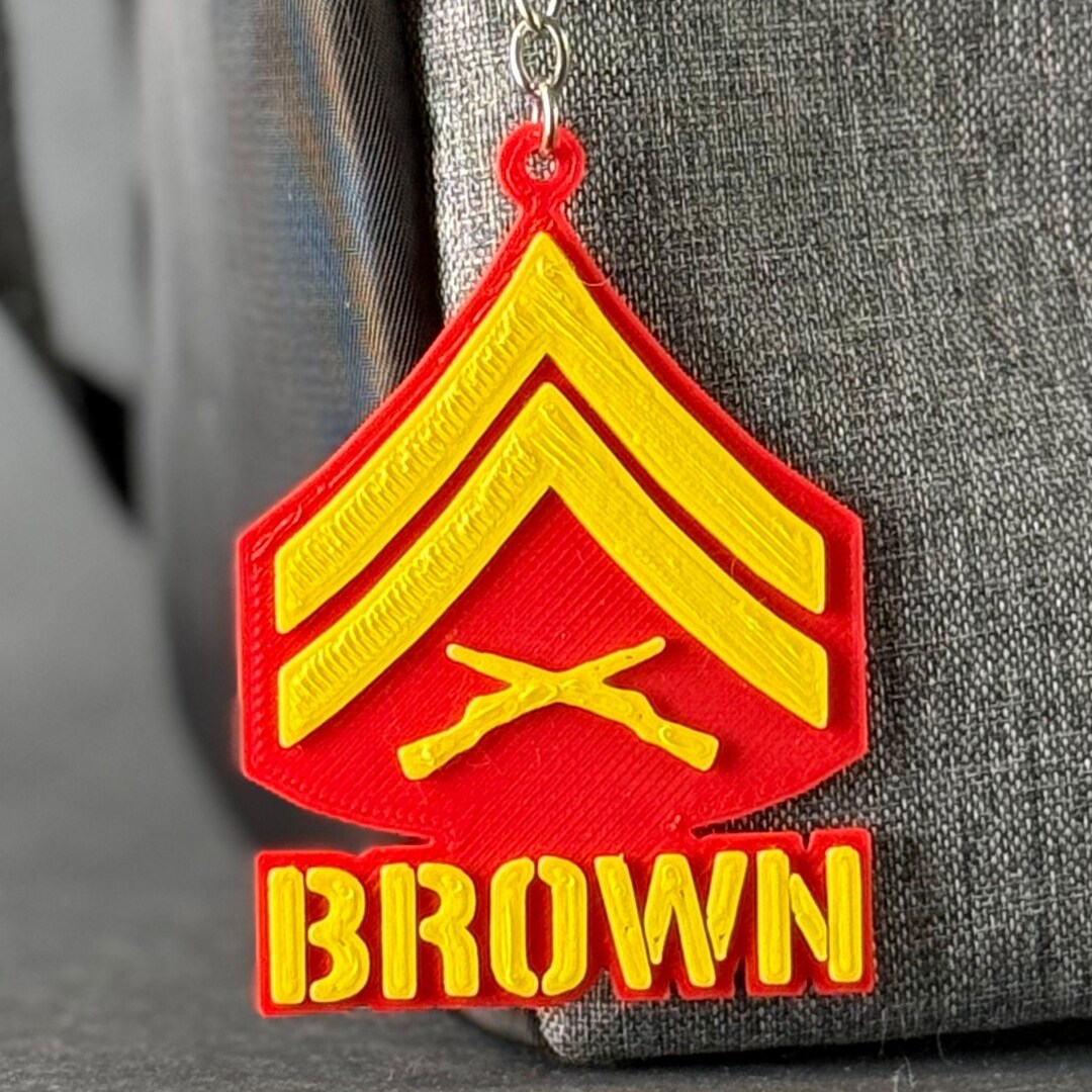 Personalized Corporal Keychain, USMC Cpl Key Tag, Marine Corps ...