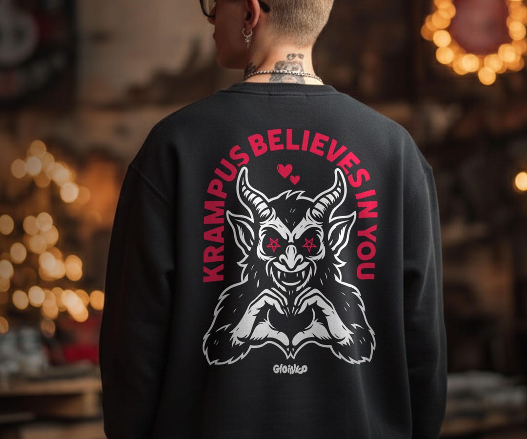 Krampus Believes in You - Occult Christmas, Gothic Holiday Jumper - Etsy