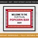 Printable Popcorn Bar Welcome Sign for Movie Night Instant - Etsy