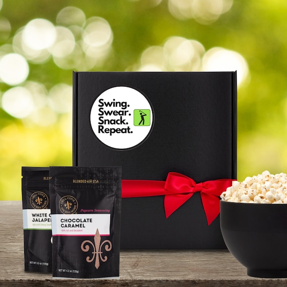 Swing Swear Snack Repeat Golf Themed Gift Set - Gourmet Popcorn ...