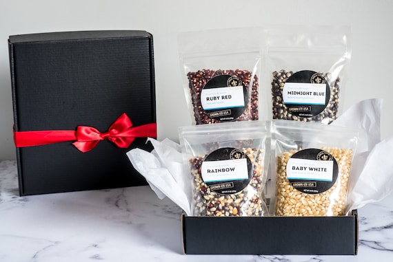 Gourmet Kernel Gift Set - Personalized set of 4 popcorn kernel variety ...