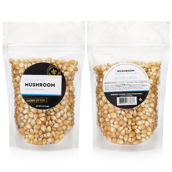 Mushroom Popcorn Kernels Kit - extra large pop corn to make caramel ...