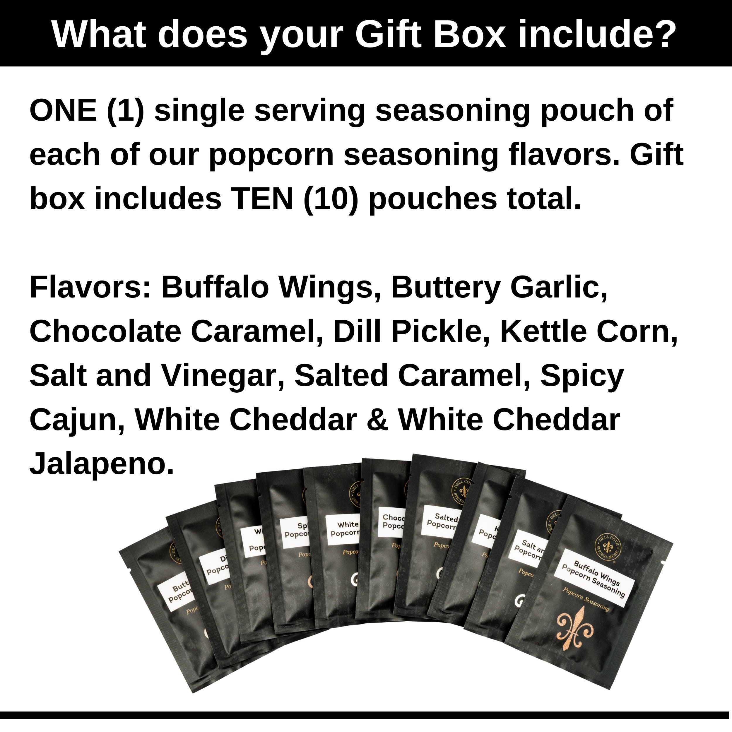 Mini Spice Sampler 10 Gourmet Popcorn Seasonings in Single - Etsy