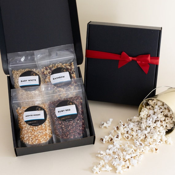 Customized Popcorn Kernel T Box Set Of 4 Gourmet Popcorn