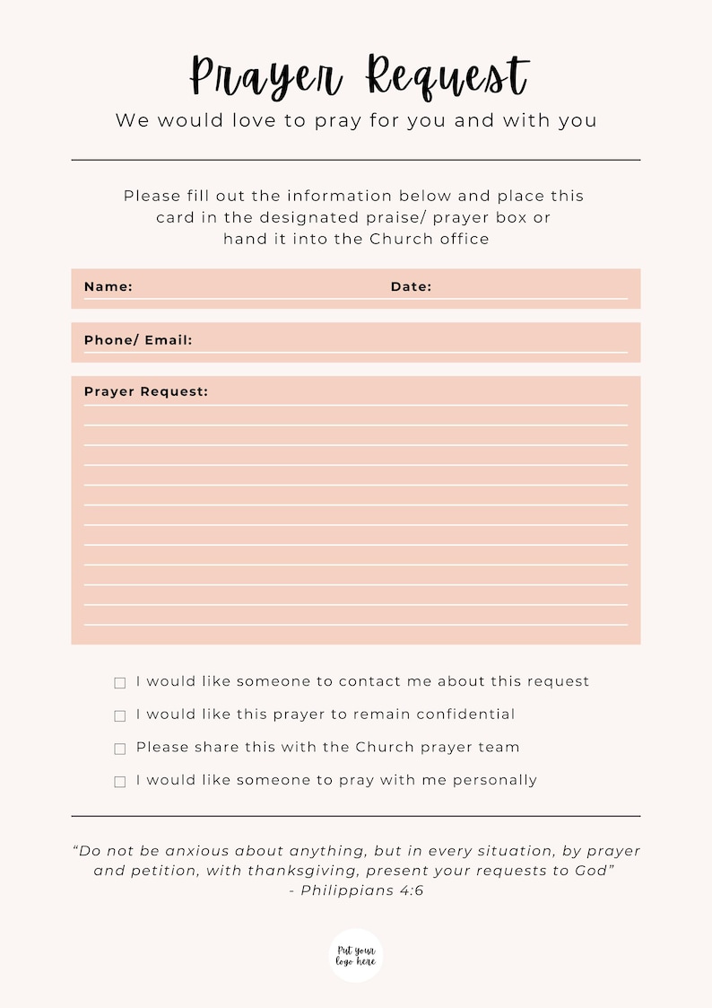 Prayer Request & Praise Point Cards | Printable Christian Journaling ...