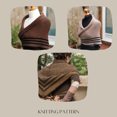 Outlander Themed Hand-knitted Brown Shawl PDF Knitting Pattern - Etsy