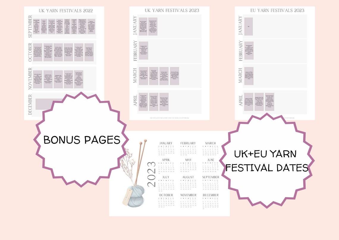 Printable and Writable Knitting Planner PDF. Printable and Digital ...