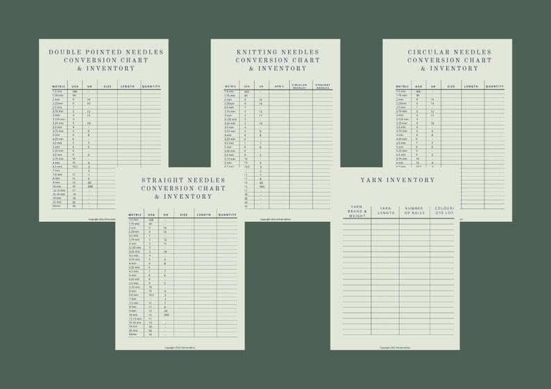 Printable and Writable Knitting Planner PDF. Best Digital Knitting ...