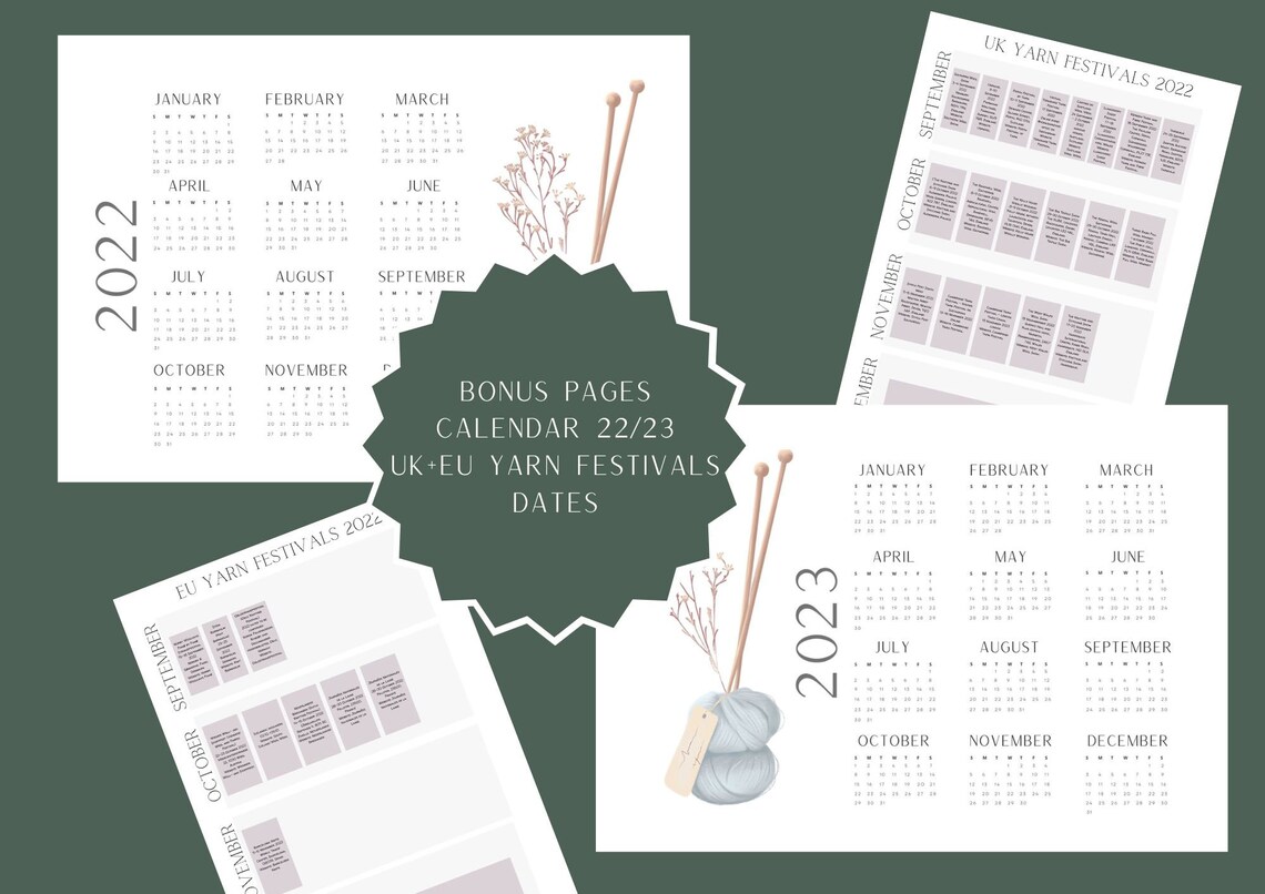 Printable and Writable Knitting Planner PDF. Digital Knitting - Etsy