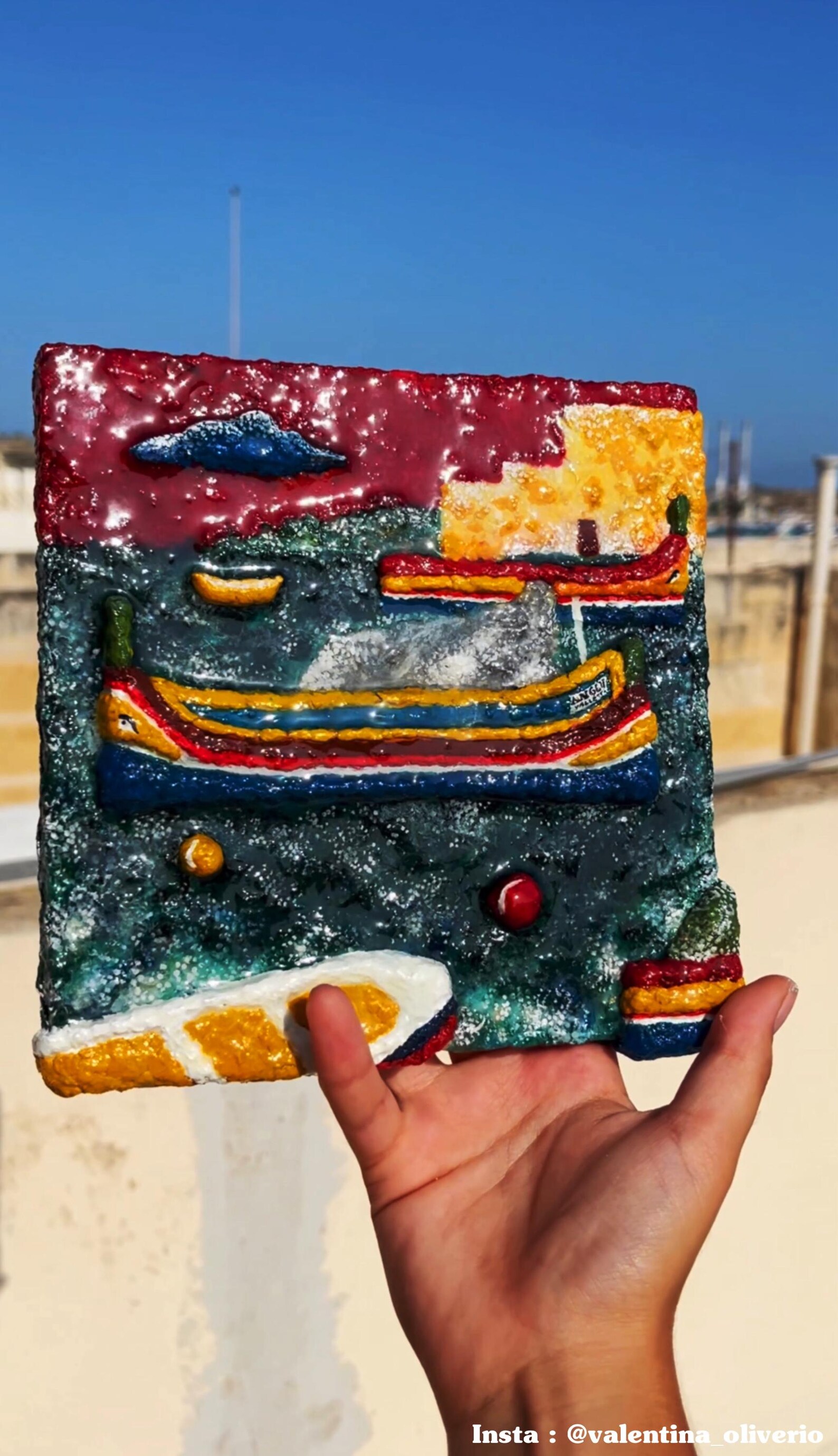 N12 Original Marsaxlokk Luzzu Boat Painting "anglu" - Etsy