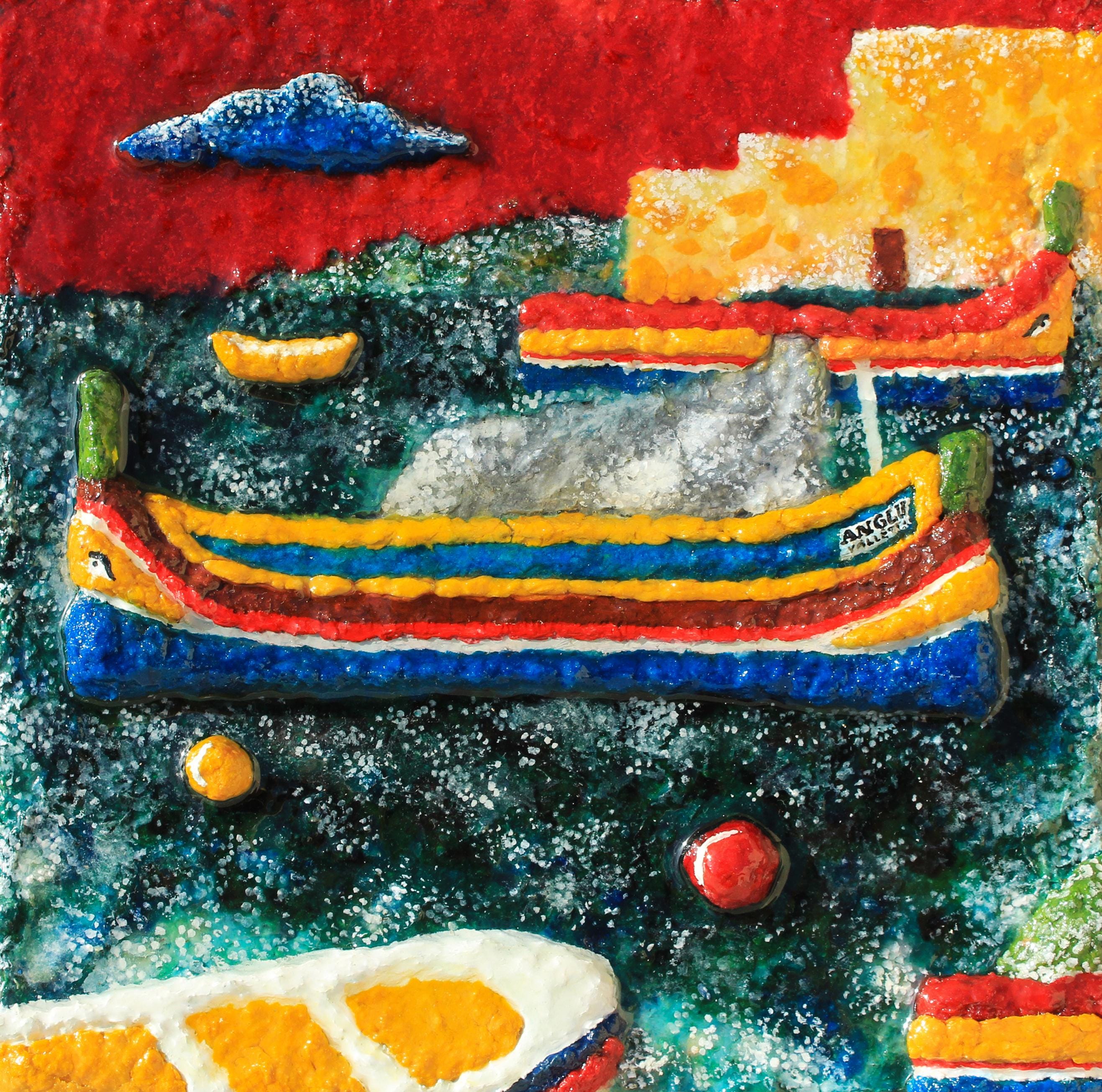 N12 Original Marsaxlokk Luzzu Boat Painting "anglu" - Etsy