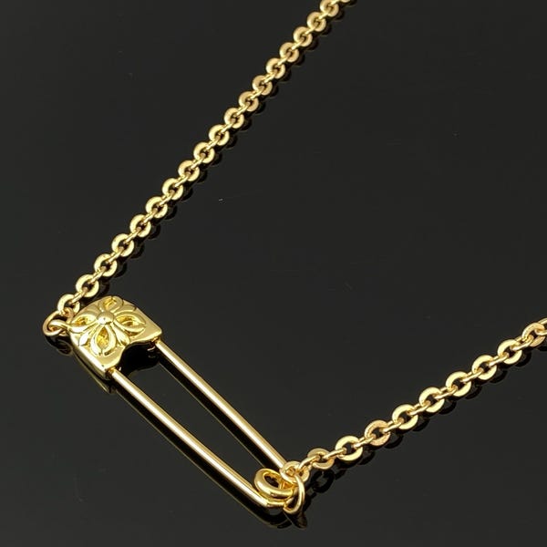 Safety Pin Necklace - Etsy