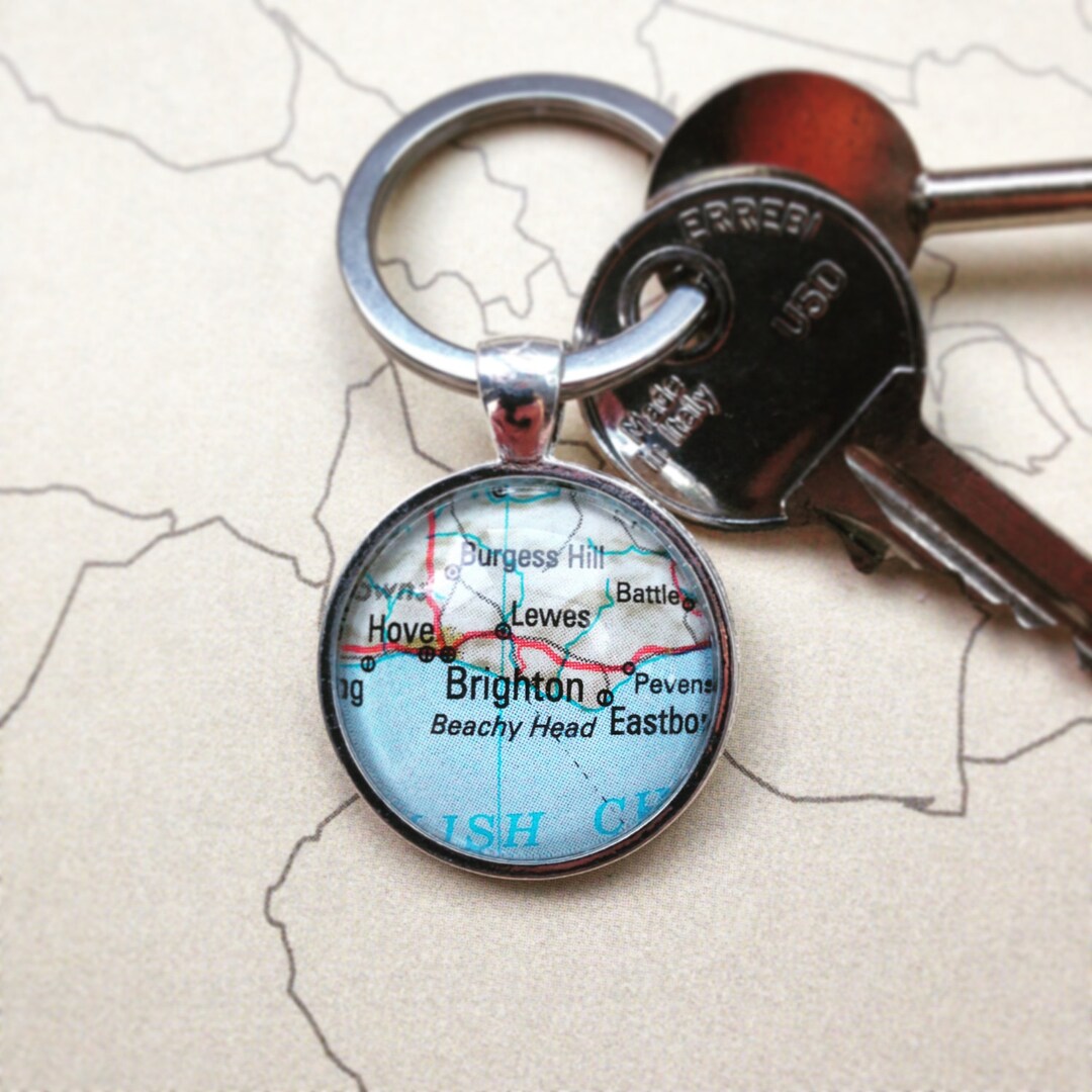 Personalised Map Silver Plated Key Rings - Etsy