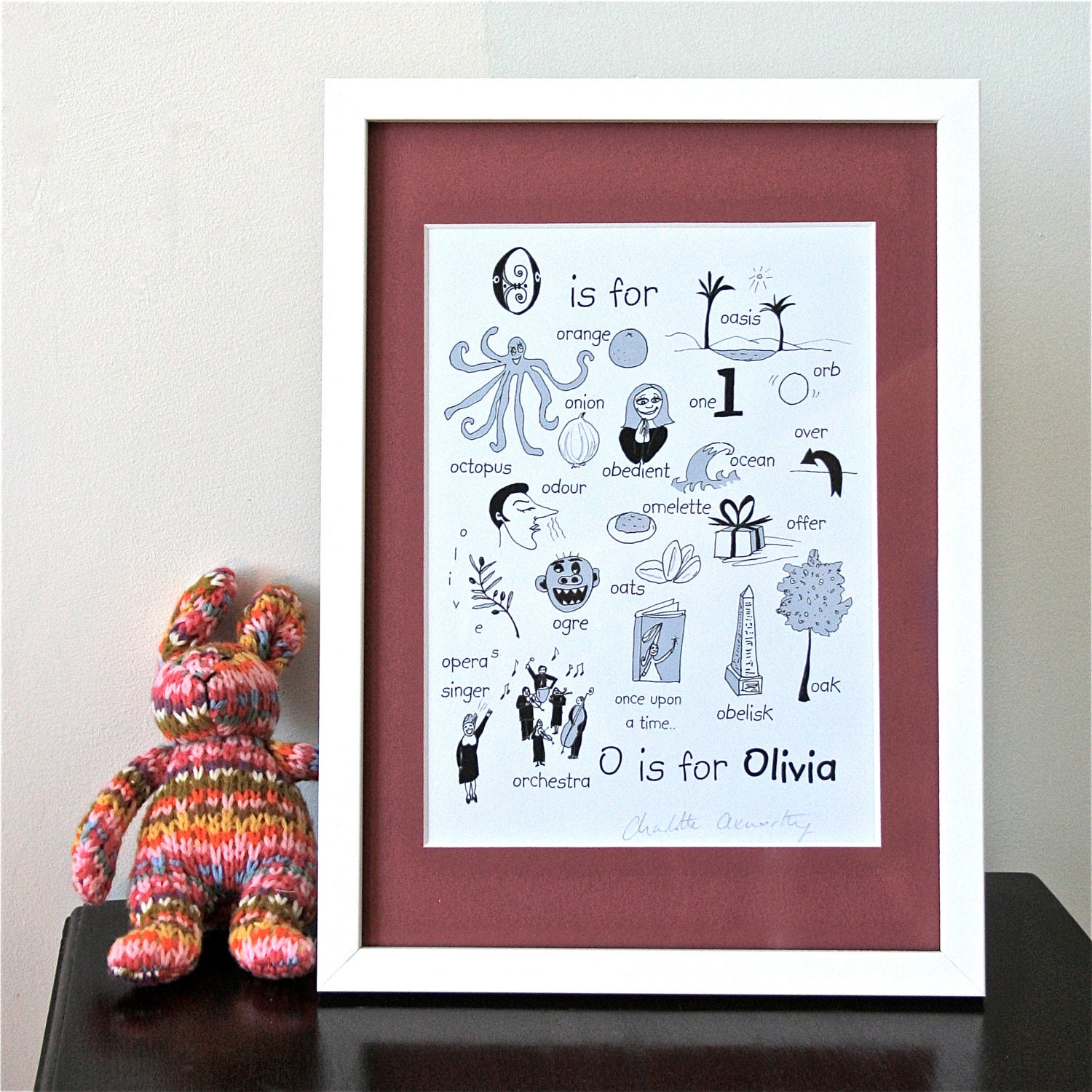 Personalised Illustrated Children's Name Art Print for - Etsy