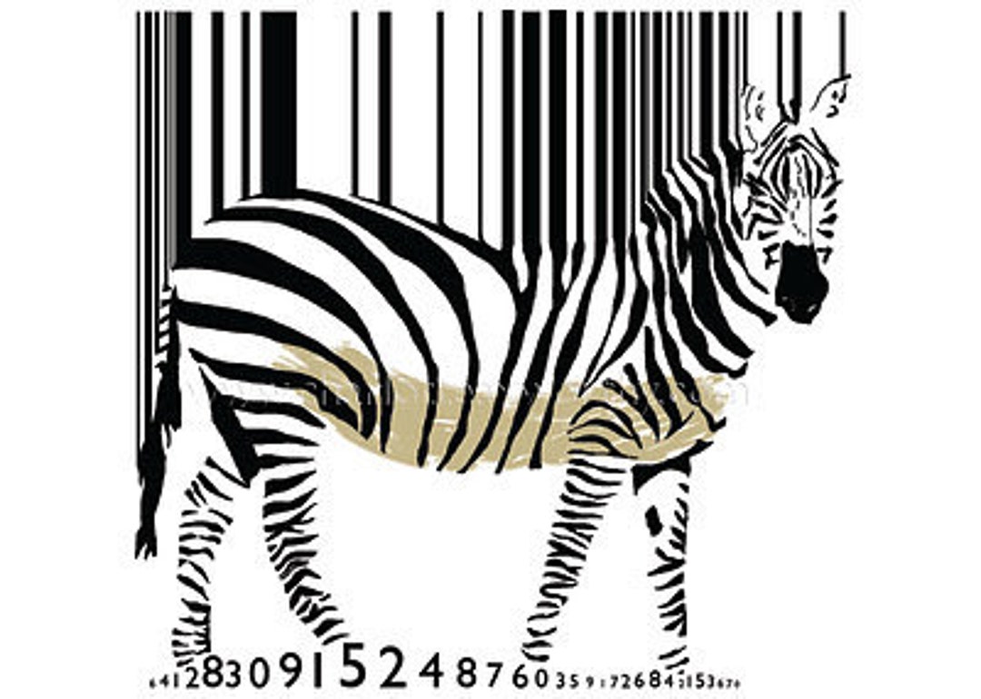 Limited Edition Silkscreen Prints 'ZEBRA BARCODE' - Etsy