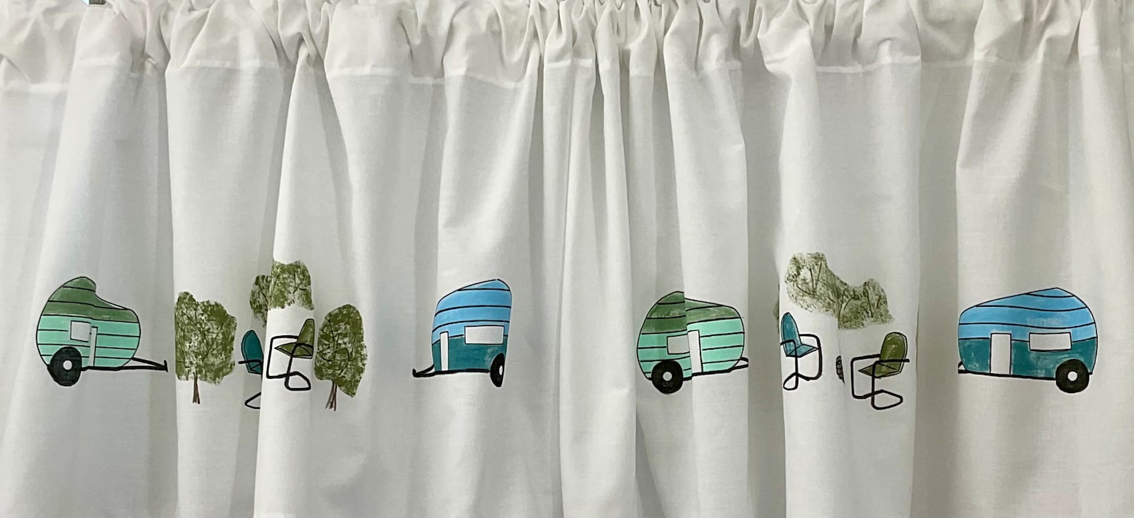 Vintage Camper Window Valance - Etsy