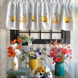 Buzz About Bees and Honey Window Valance - Etsy