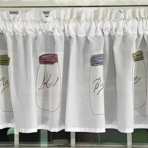 Mason Jars Window Valance | Etsy