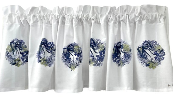 Blue Wreath Valance - Etsy