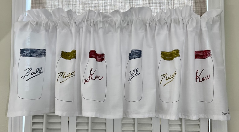 Mason Jars Window Valance - Etsy