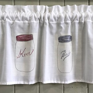 Mason Jars Window Valance | Etsy