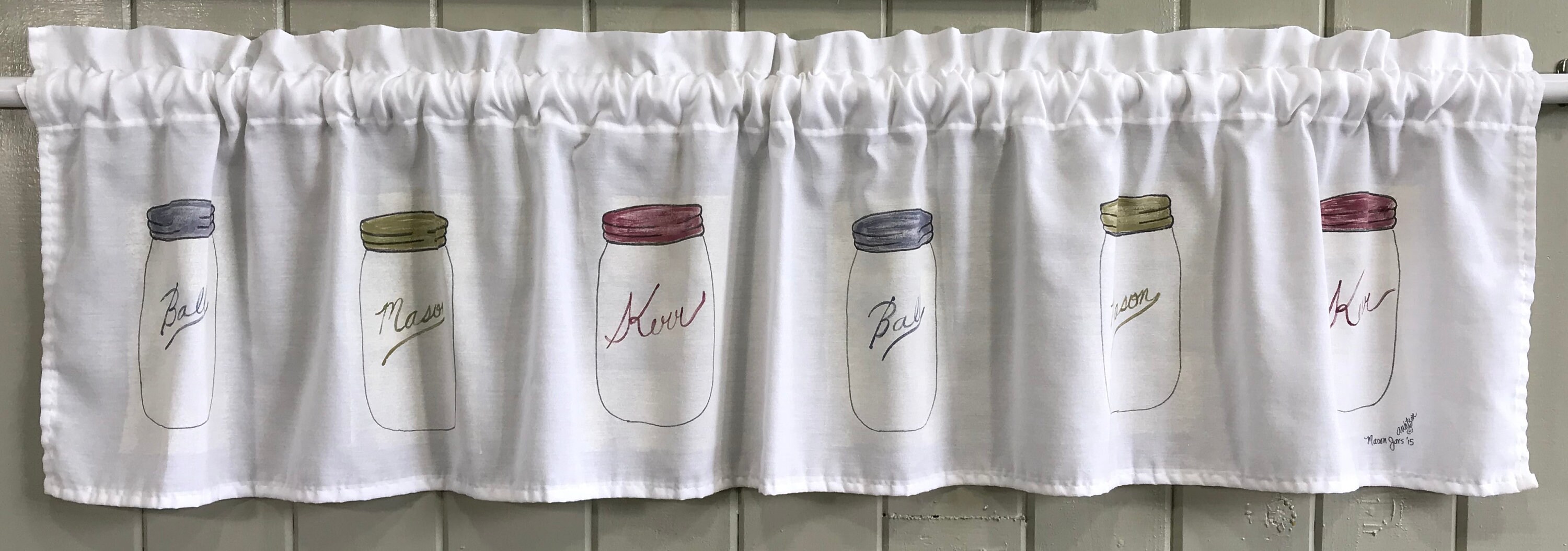 Mason Jars Window Valance | Etsy