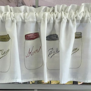 Mason Jars Window Valance | Etsy