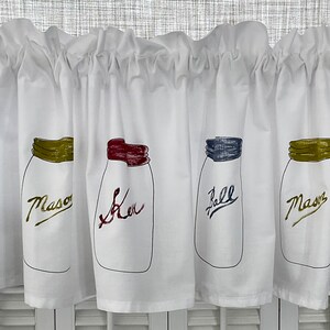 Mason Jars Window Valance - Etsy
