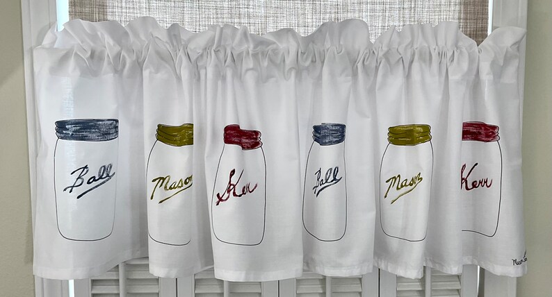 Mason Jars Window Valance - Etsy