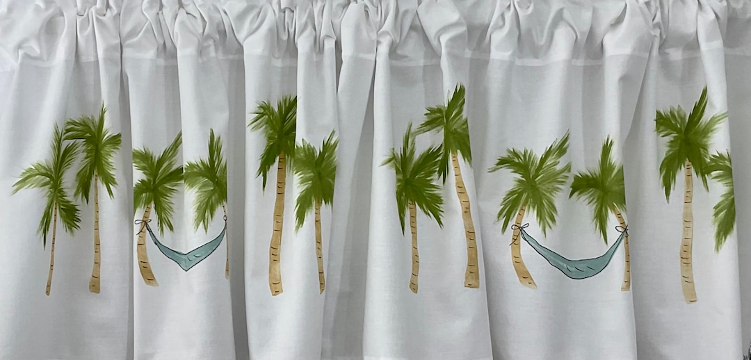 Palm Tree Window Valance - Etsy