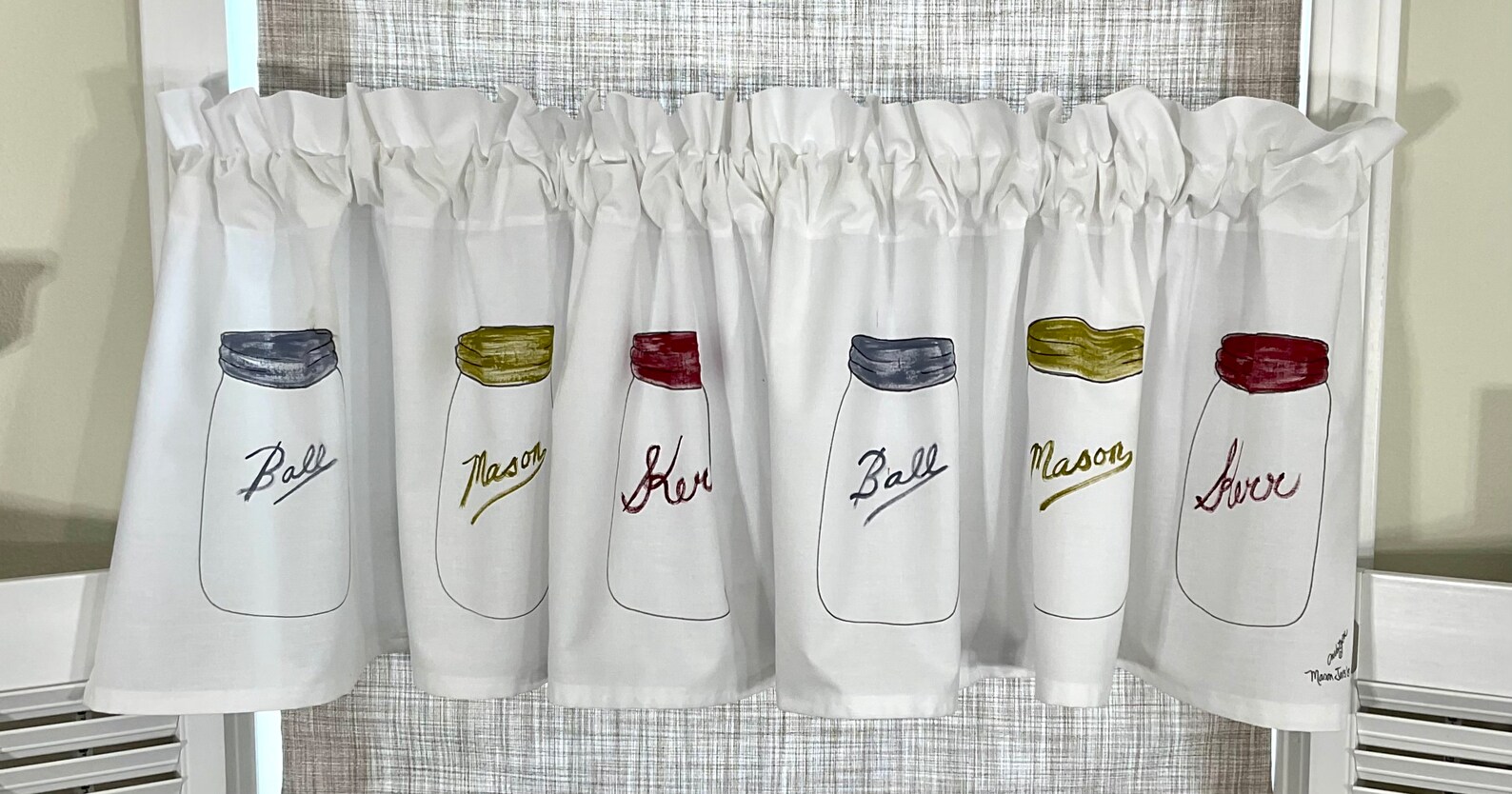 Mason Jars Window Valance - Etsy