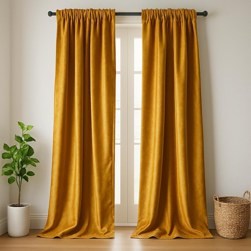 Long Velvet Curtains - Etsy