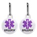 EPILEPSY Awareness Purple Medical Alert 2-Pack of Zipper Pull | Etsy