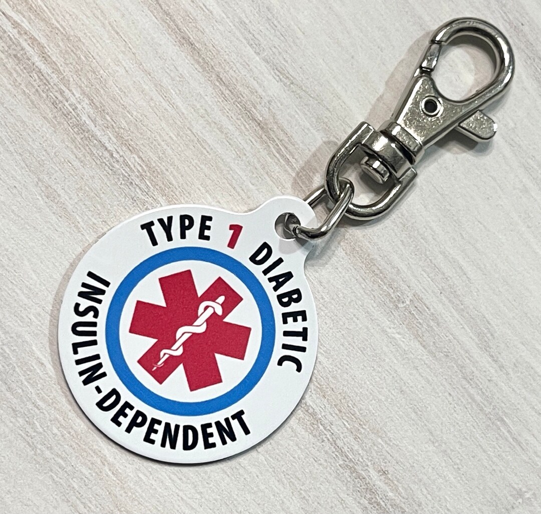 Type 1 Diabetic Medical ID Tag, Insulin Dependent, Personalized - Etsy