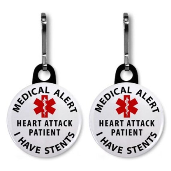 Medical Alert Heart Patient Keychain Fob Zipper Pull Charm I | Etsy