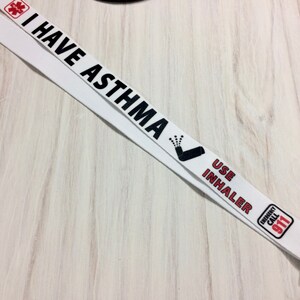 I Have Asthma Inhaler Inside Medical / Allergy Alert Zipper Pull ...