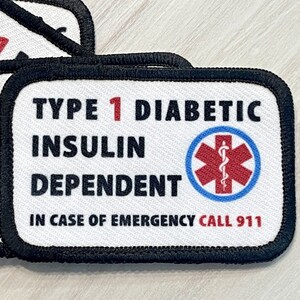 Diabetic Diabetes Medical Alert Keychain Fob Charm Zipper Pull | Type 1 ...