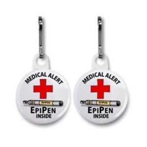 Epipen Tag I Carry an Epipen Keychain Clip-on Medical Alert 2-pack ...