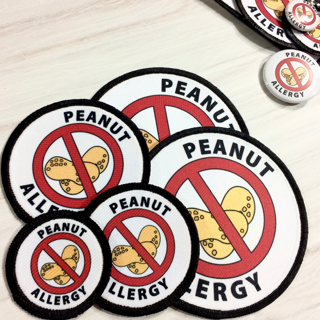 Allergy Alert Peanut Allergy Awareness Patch I Have Allergies Patch for ...
