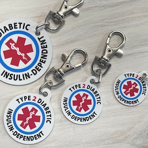 Diabetic Diabetes Type 2 Insulin Dependent Medical Medic Alert Zipper ...