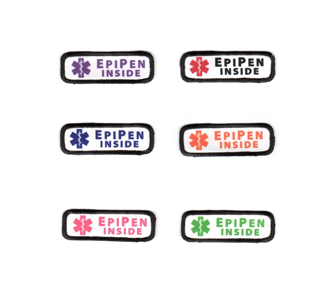 Epipen Inside Medical Alert Patch With Hook Fastener - Etsy