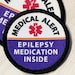Epilepsy Medication Inside Medical Alert Patch | Medic Pouch ID - Etsy