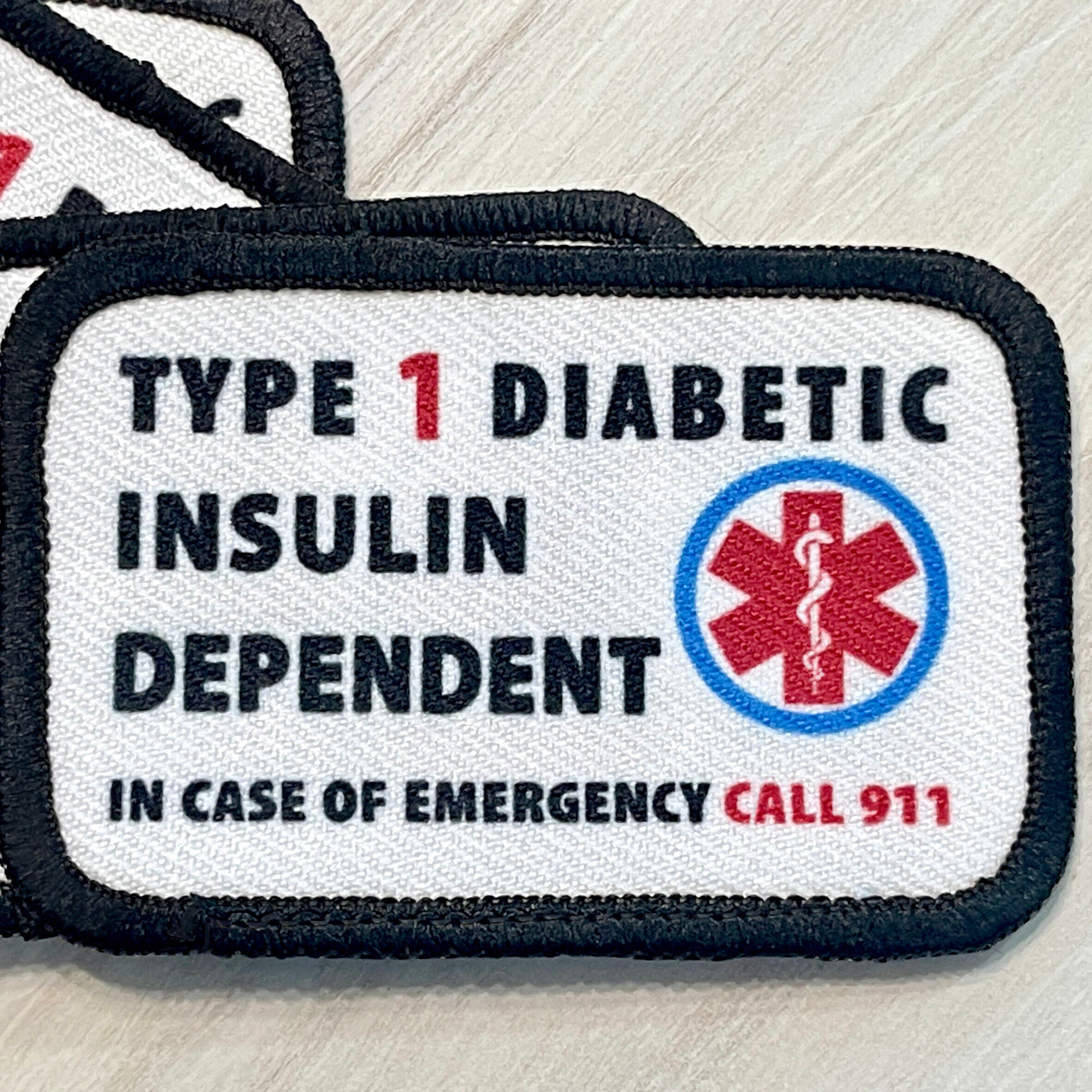 Type 1 Diabetic Patch, Insulin Dependent Medical Alert Diabetes Patch ...